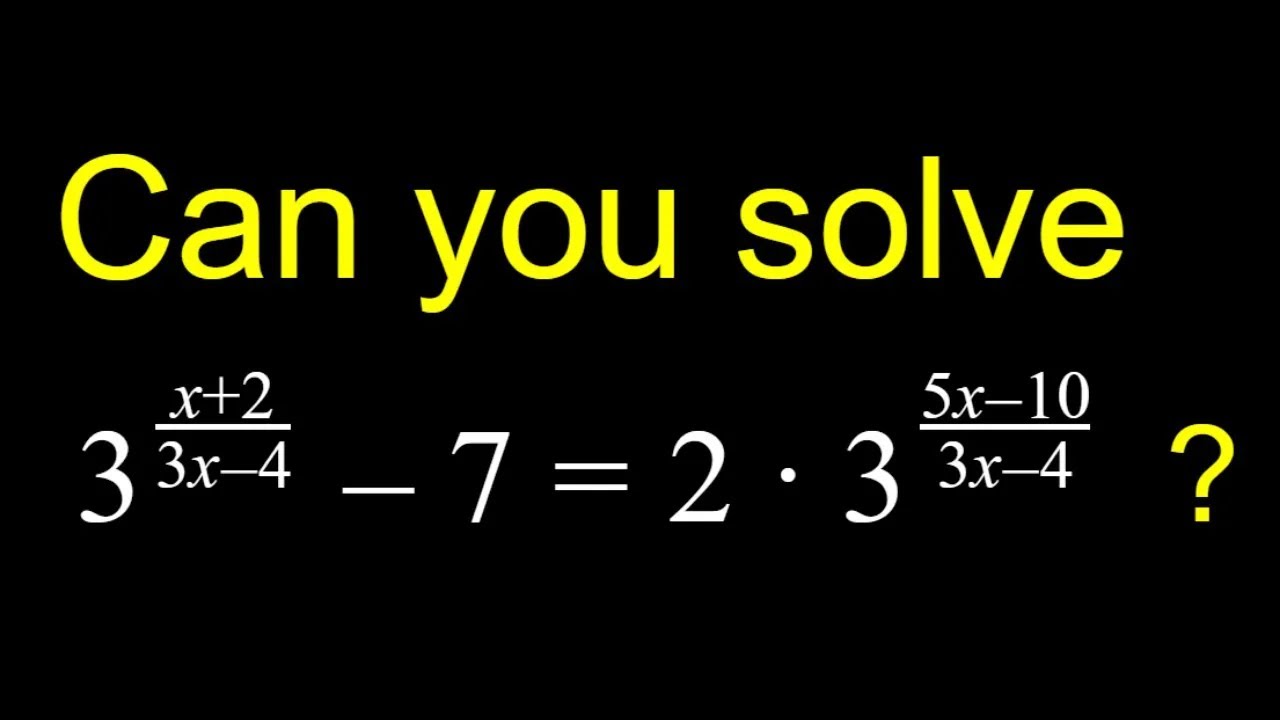 Solving a Nice Exponential Equation from Romania - YouTube