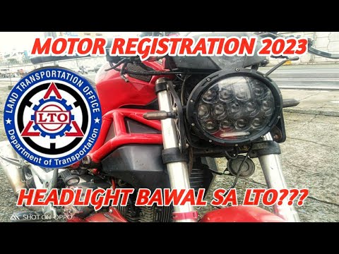 MOTORCYCLE REGISTRATION 2023 HEADLIGHT BAWAL - YouTube
