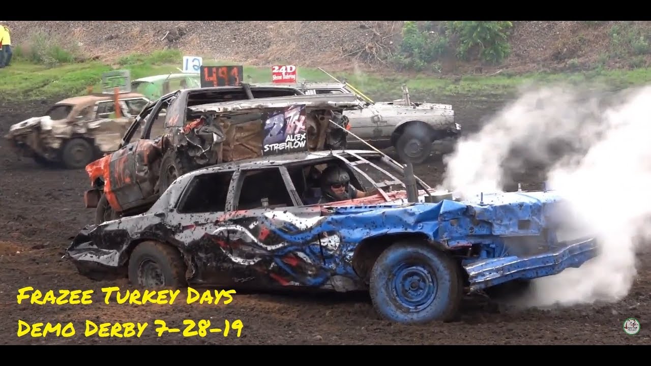 Frazee Turkey Days demo derby, Frazee, MN 7-28-19 - YouTube