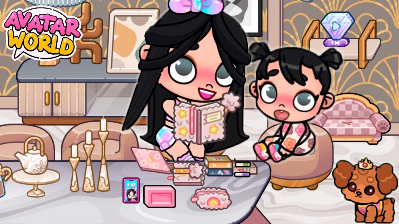 LE ENSEÑO A MI HIJA HACER DEBERES DE LA ESCUELA📚 en AVATAR WORLD * NALA ...