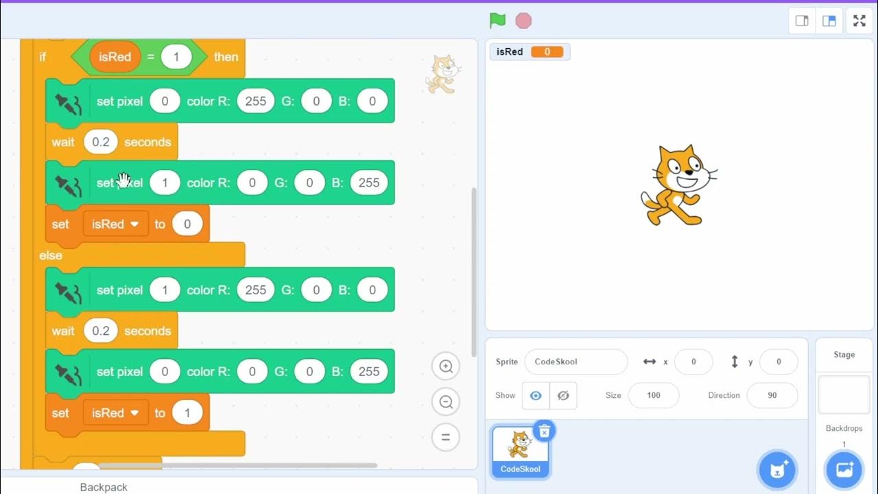 Sensor Kit: Using Neopixels to create a Police Siren using CodeSkool Scratch - YouTube