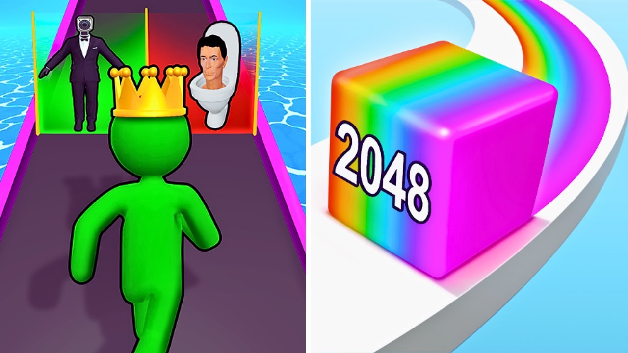 Jelly Run 2048🆚Giant Rush|🤖🫷🏿🤡🫸🏿🤖|Walkthrough Max Gameplay VI4812 - YouTube