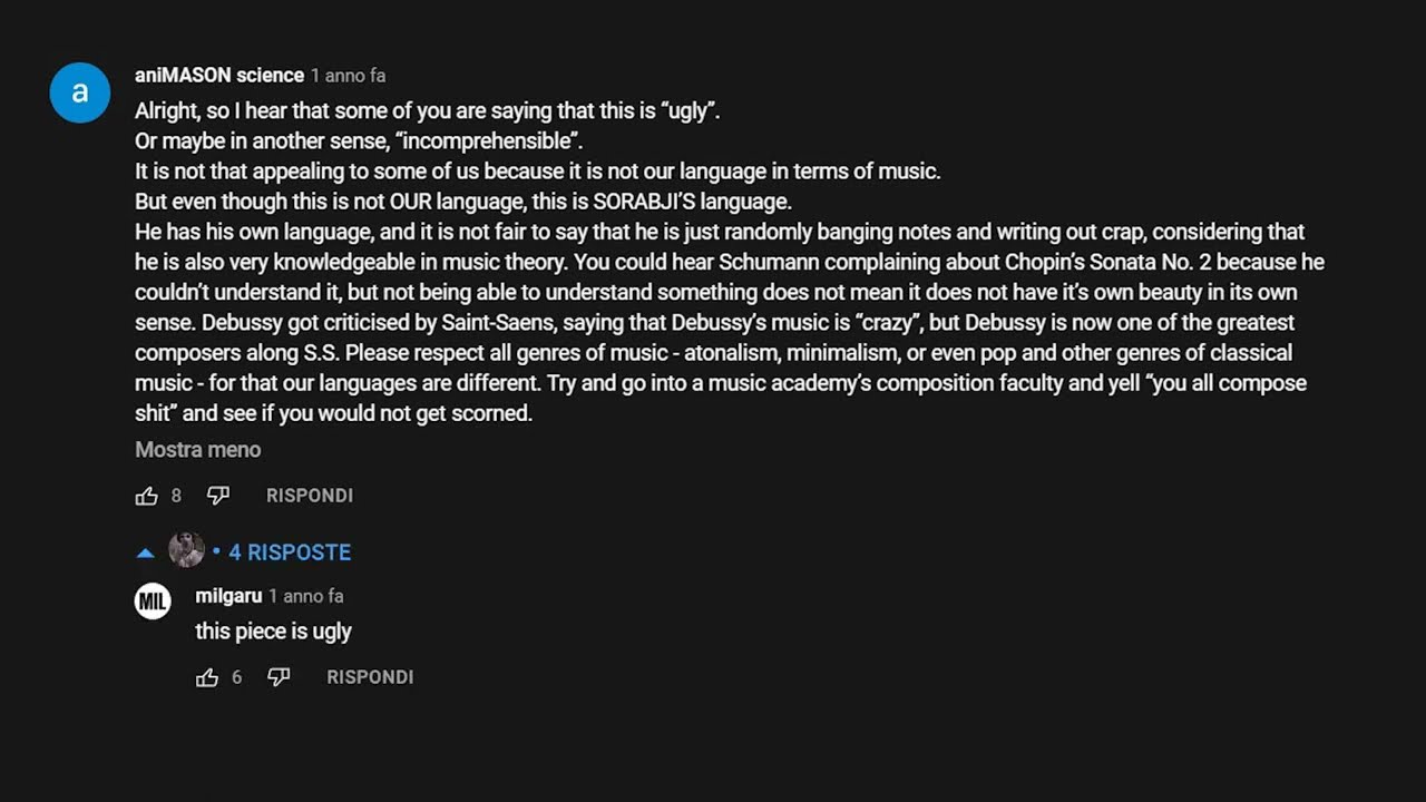 Every classical music comment section - YouTube