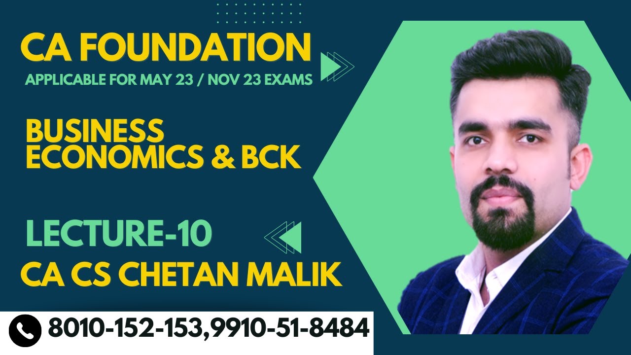 Ca Foundation Economics Chapter 1 Playlist Ca Foundation Eco Playlist May 23nov 23