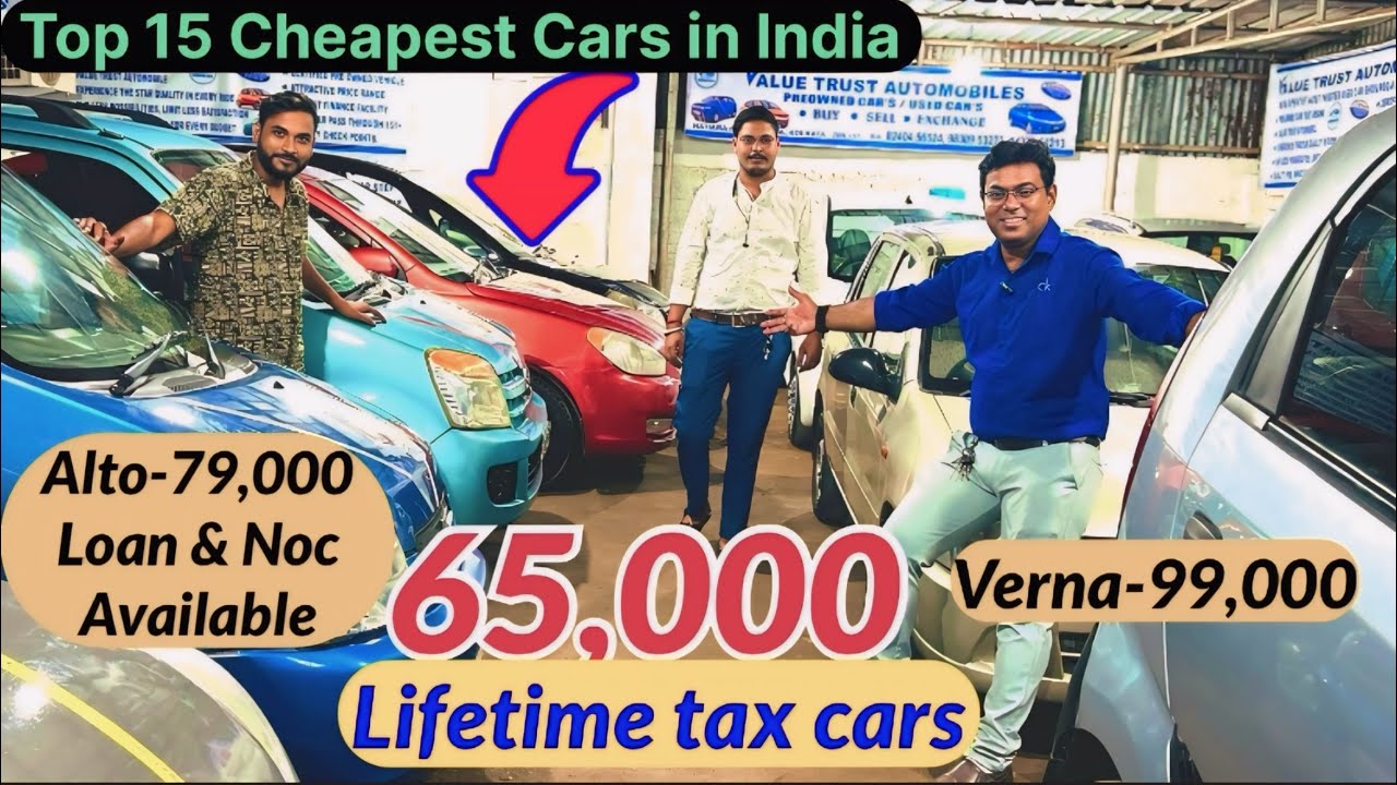 Top 15 Cheapest Cars in India🔥Lifetime Tax & Lowest Price Cars,Alto ...