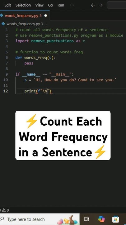 count frequency of each word in #python 🐍🔍 #pythonforbeginners #programming #coding # ...
