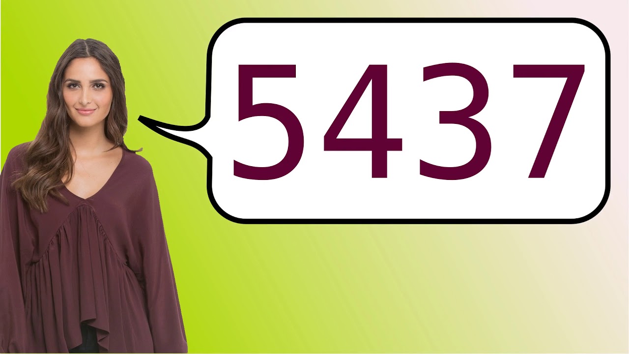 How to say '5437' in French? - YouTube