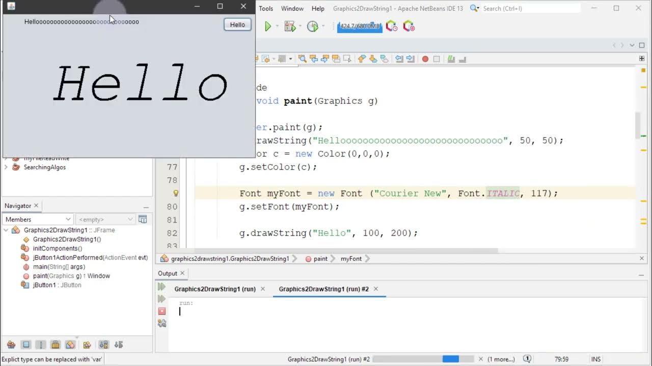 #java #drawstring #graphics - YouTube