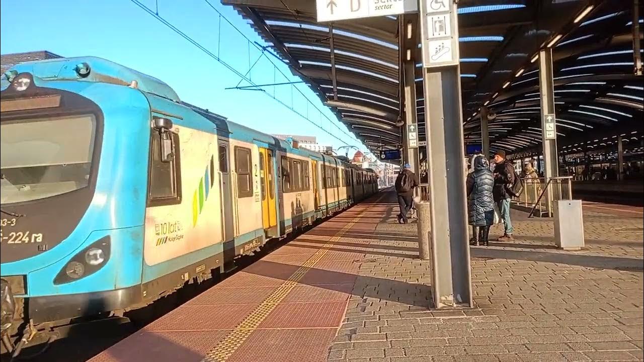 ODJAZD ZE STACJI KATOWICE EN57AKŚ-224 JAKO KOLEJE ŚLĄSKIE ,,S4" RELACJI:KATOWICE-TYCHY LODOWISKO ...