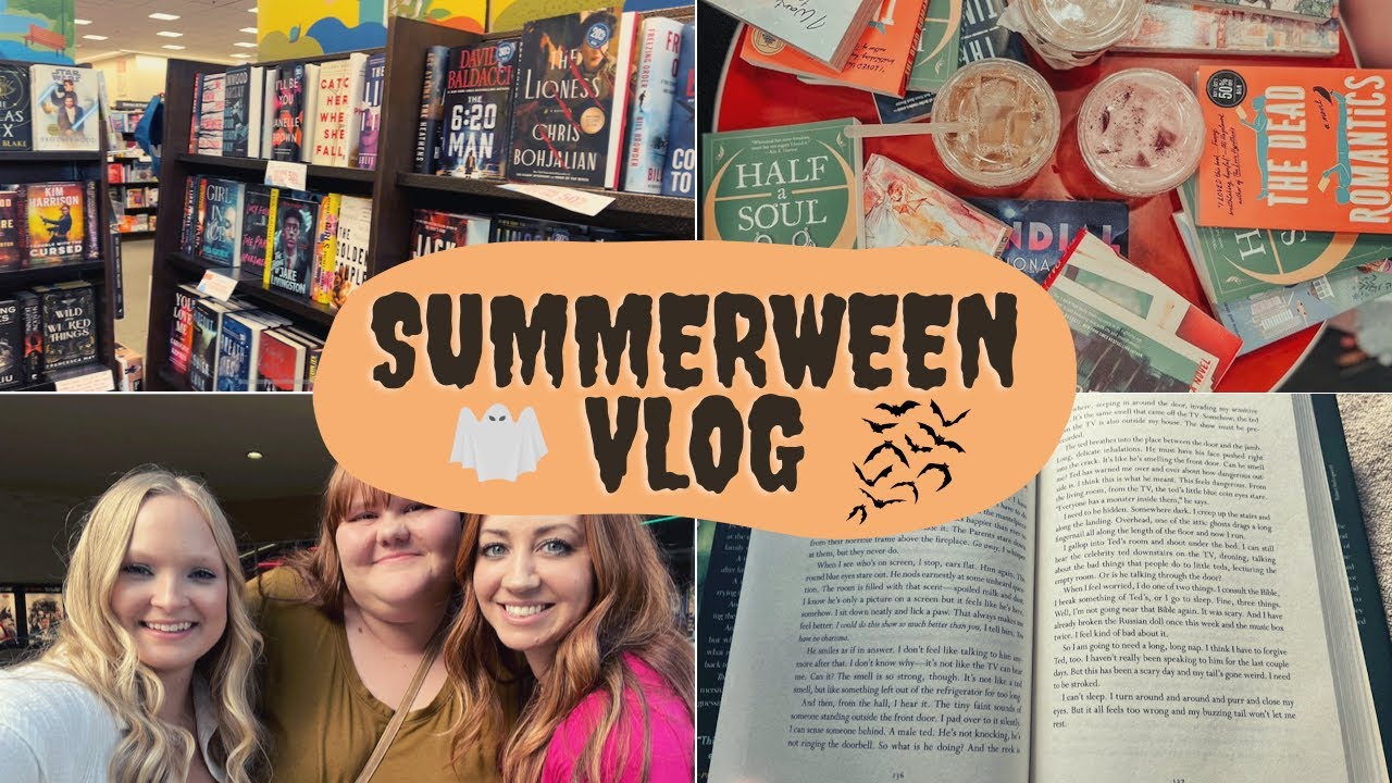 Summerween Vlog👻 | new five star reads, bookish friend date and a book haul - YouTube
