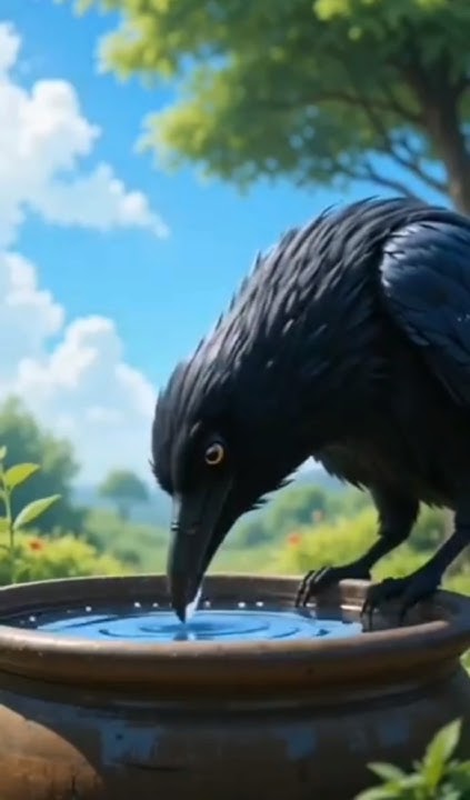 Story Of Thirsty Crow in English Dubbed Animated Moral Story - YouTube