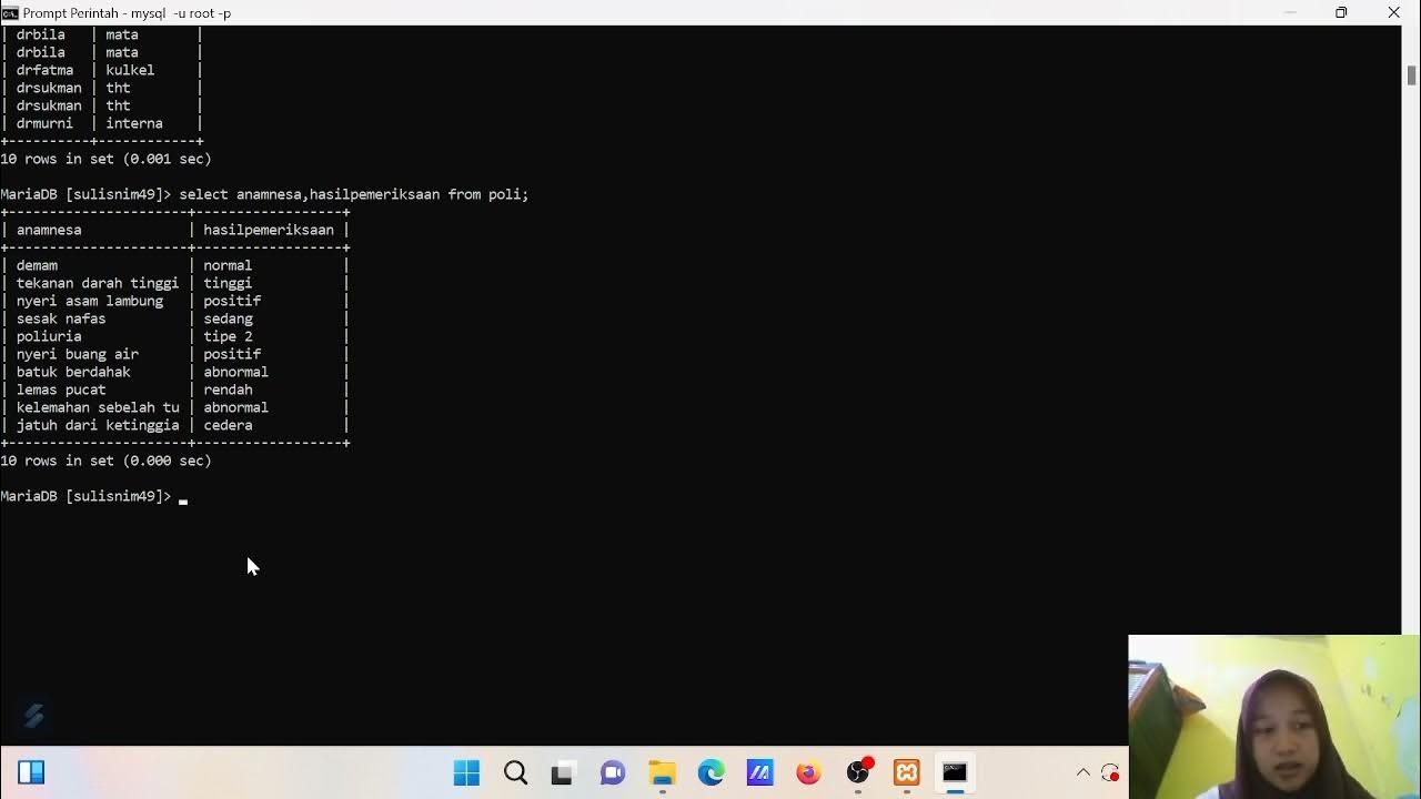 menggunakan aplikasi XAMPP, dan menjalanjan MYSQL untuk perintah ...