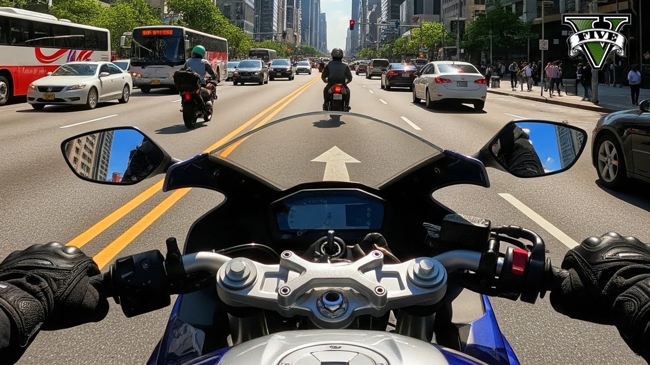 Riding Motorcycle Real Life in GTA V - YouTube