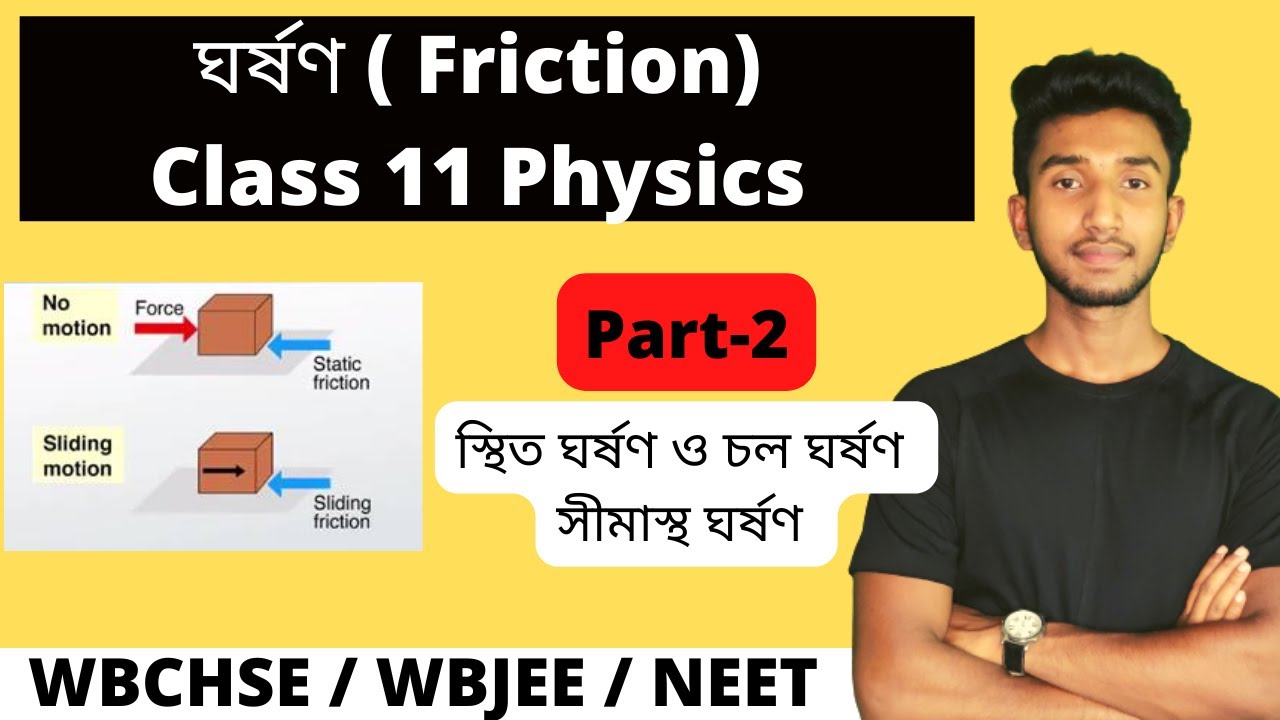 Friction Class 11 Physics in Bengali | P-2 | Types of Friction | Static ...