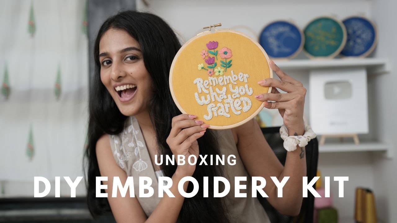 Unboxing DIY Embroidery Learning Kit | Knot Your Type - YouTube