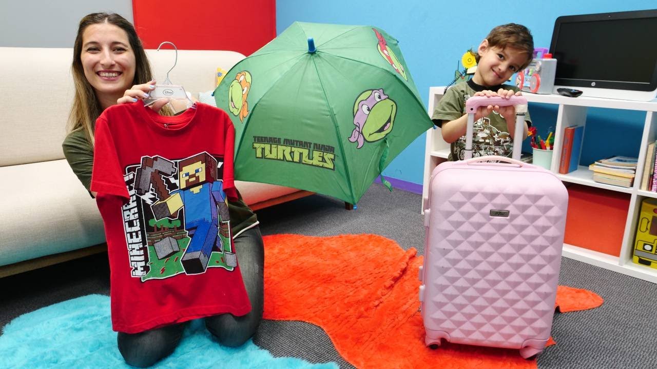 Çocuk videoları! Tatil için bavul hazırlıyoruz! Eğlenceli video! - YouTube