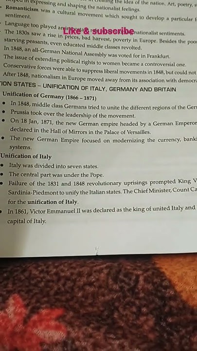 SST class 10 unification of Germany, Italy - YouTube