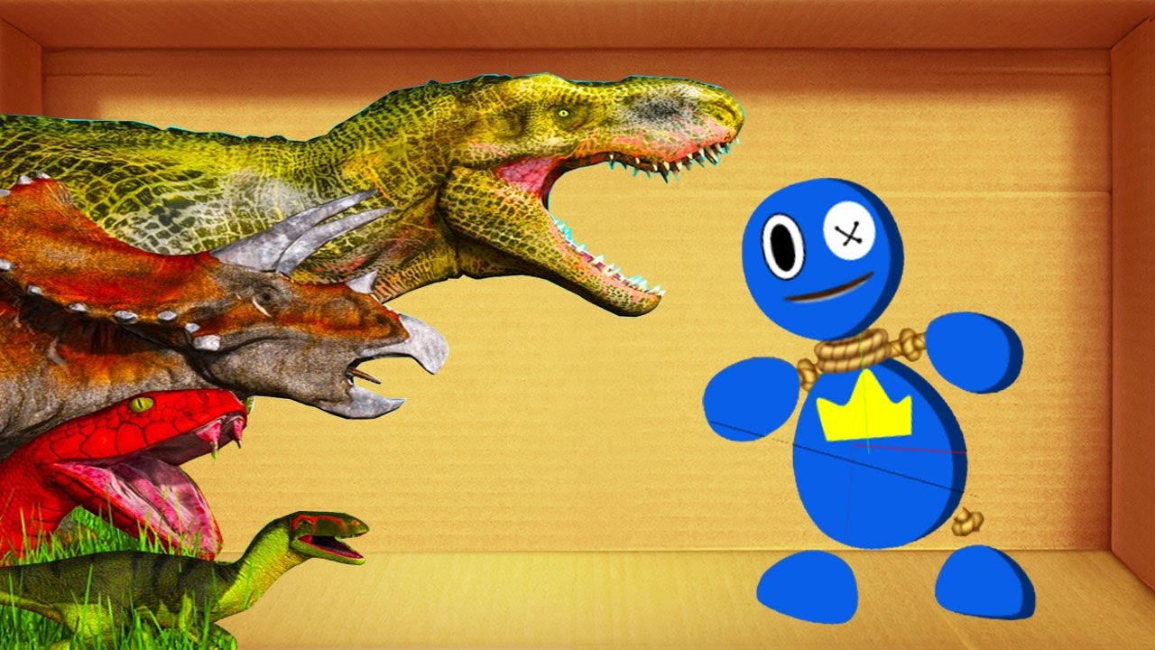 All Dinosaur Ancient vs Rainbow Friends Blue Buddy | Kick The Buddy ...
