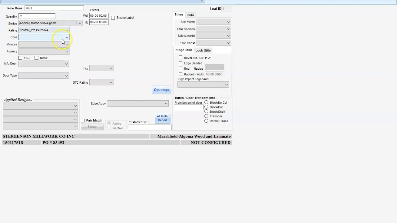 Flush Door Order Entry Process, Masonite Door Builder - YouTube