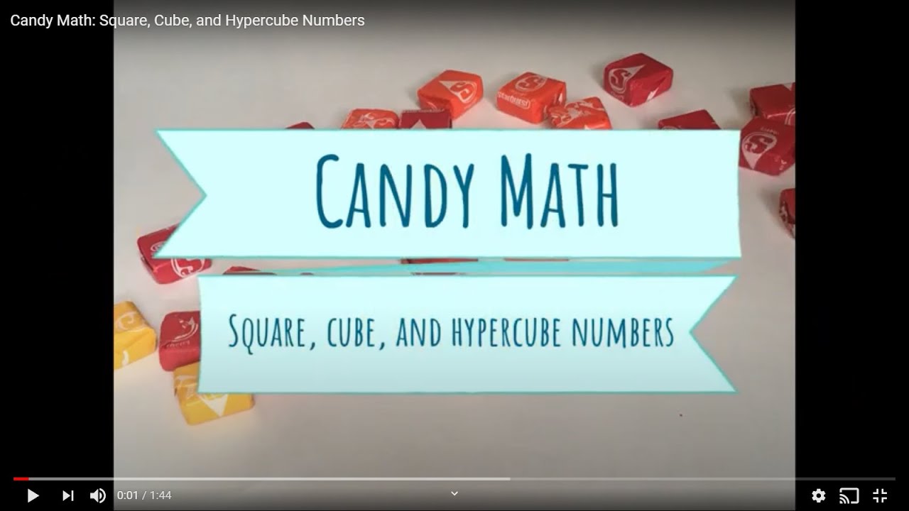 Candy Math: Square, Cube, and Hypercube Numbers - YouTube