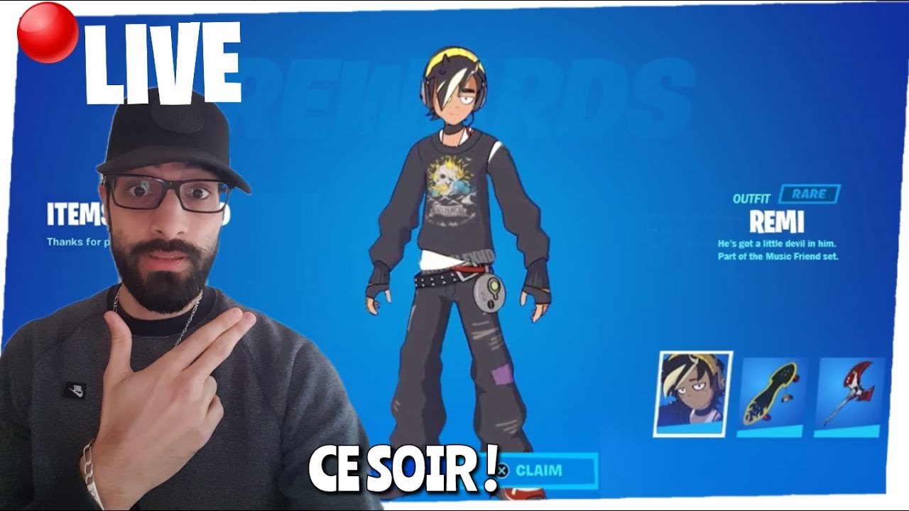 🔴 Nouveau SKIN Remi ce Soir !! FORTNITE LIVE PS5 manette 120 FPS - YouTube