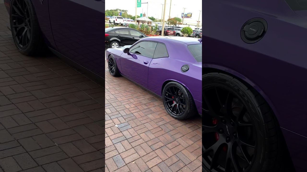 Hellcat challenger plum crazy purple - YouTube