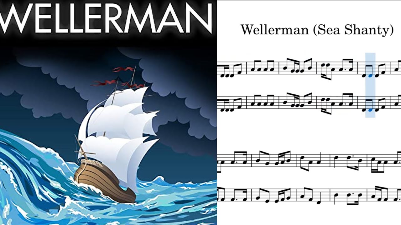 Wellerman a 2 voces. Nathan Evans (Sea Shanty). Partitura flauta. - YouTube