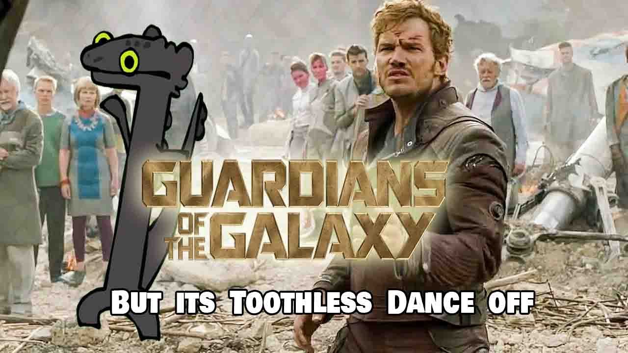 Toothless dance off Guardians Of the Galaxy-Meme Mentom - YouTube