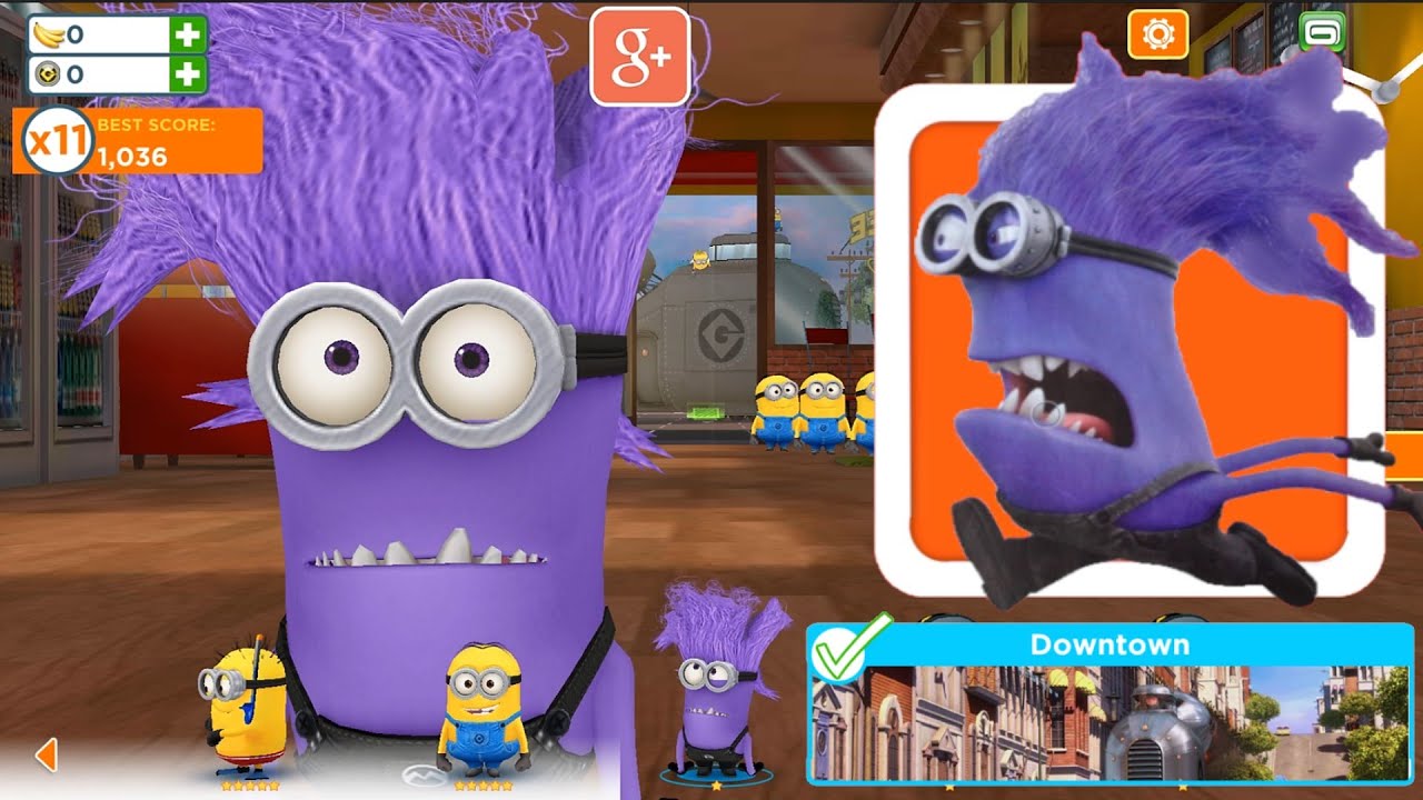 Despicable me Minion rush Evil minion Downtown gameplay - YouTube