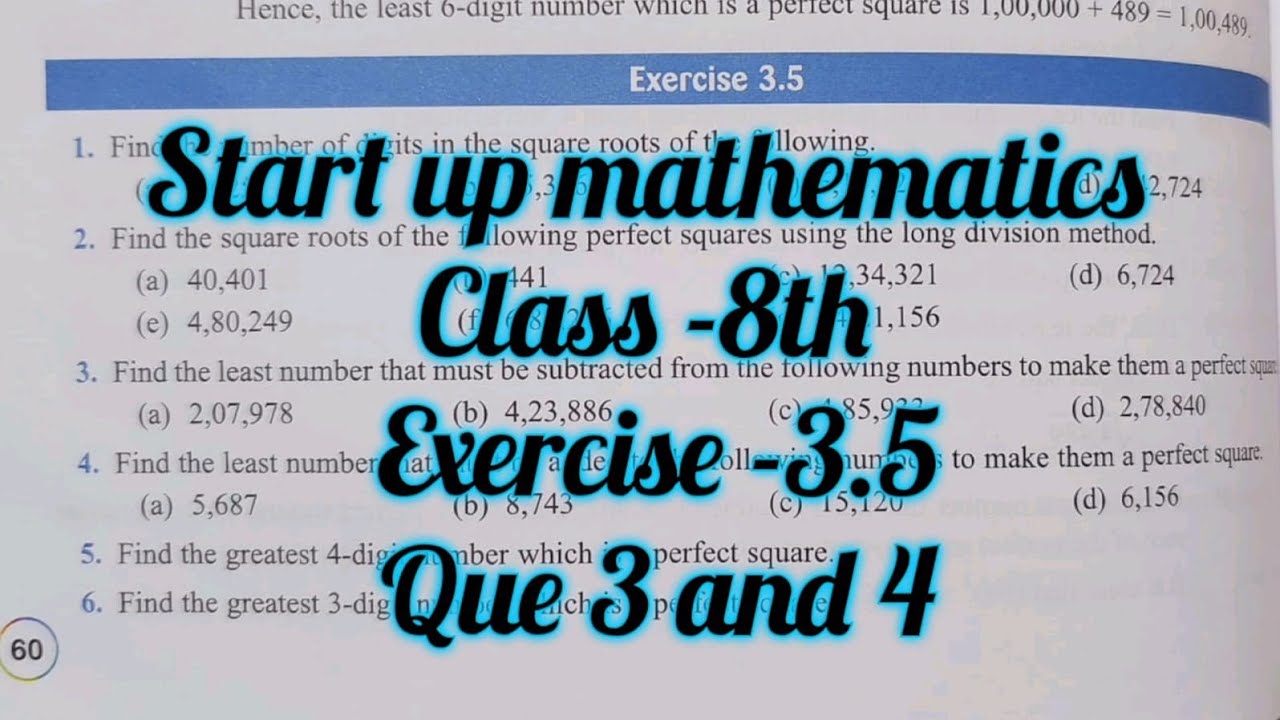 viva education start up maths class 8 solutions ch 3 exercise 3.5 ...