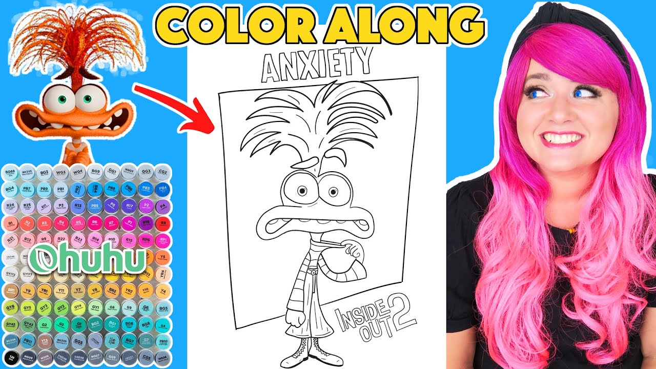 Color Inside Out 2 Anxiety Picture With Me | COLOR ALONG WITH KIMMI ...