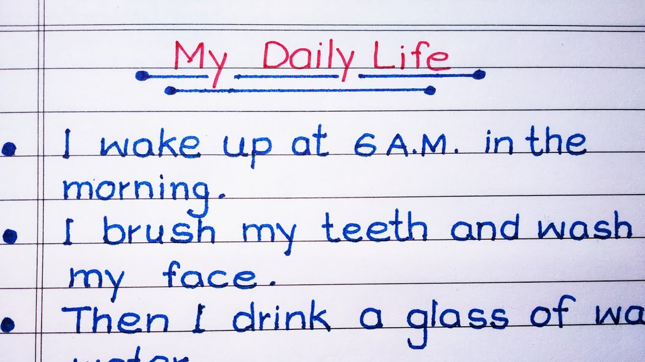 My daily life || 10 points on daily life in English || Daily routine ...