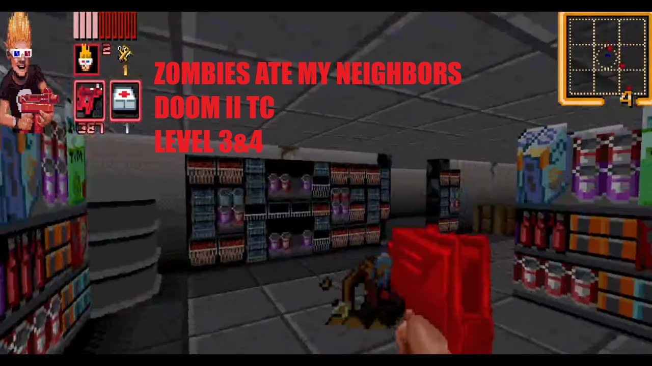 Zombies Ate My Neighbors: Doom II TC - Level 3&4 - YouTube
