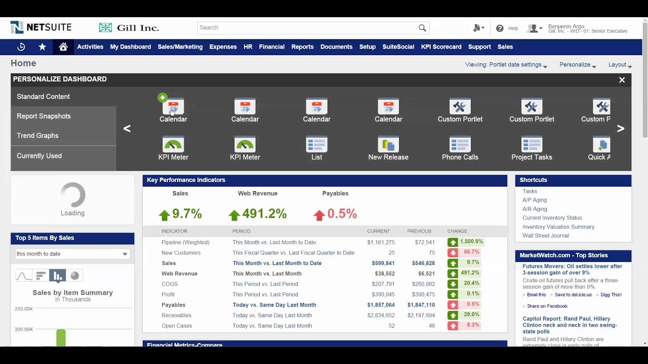 NetSuite Dashboard Overview - YouTube