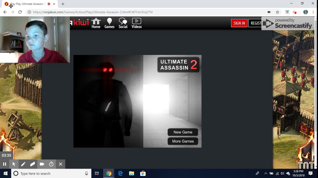 Ultimate Assassin 2 Game Play (NinjaKiwi.com) - YouTube