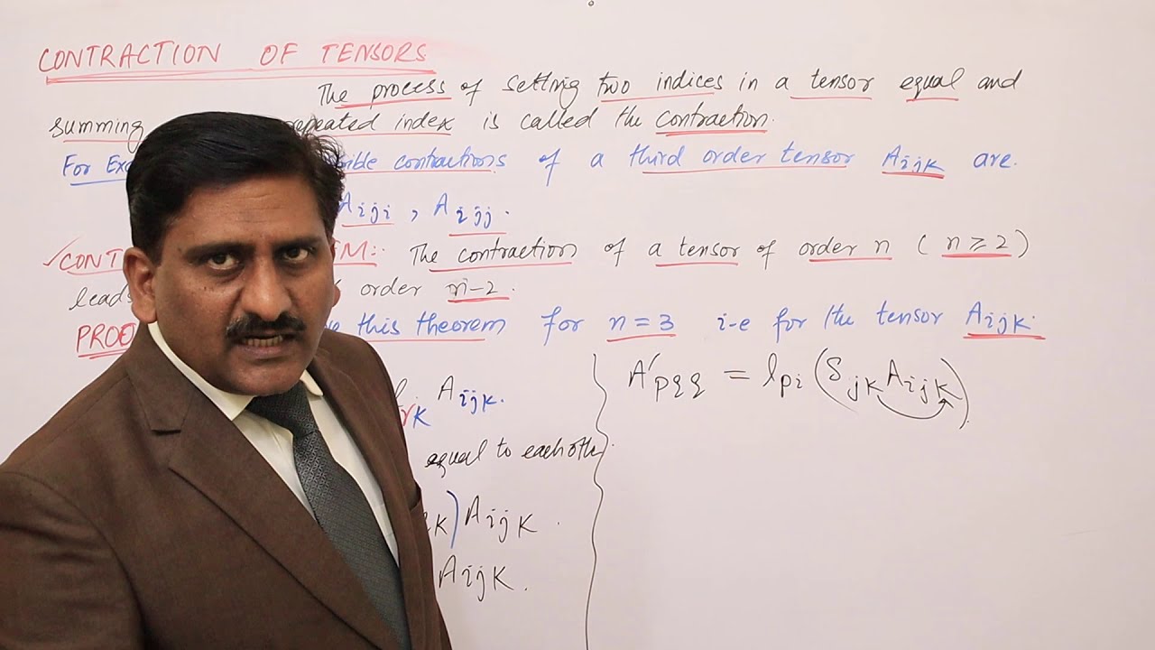 33. Contraction Theorem | Tensor Analysis | Prof Khalid - YouTube