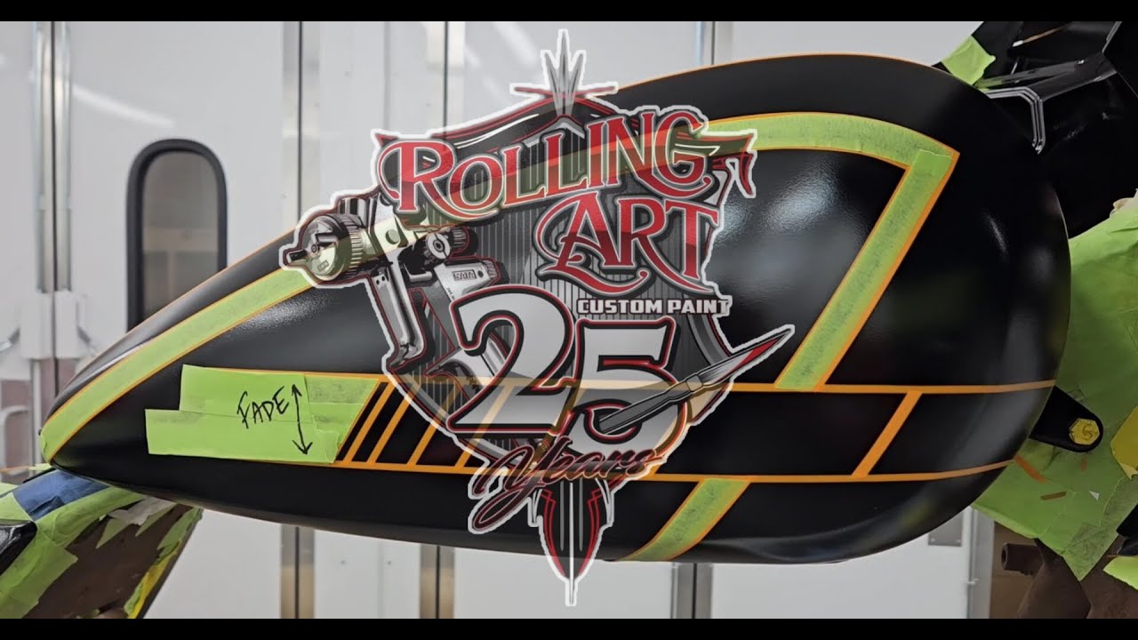 Rolling Art Custom Paint - Intricate Layering - Zone Black "Harley ...