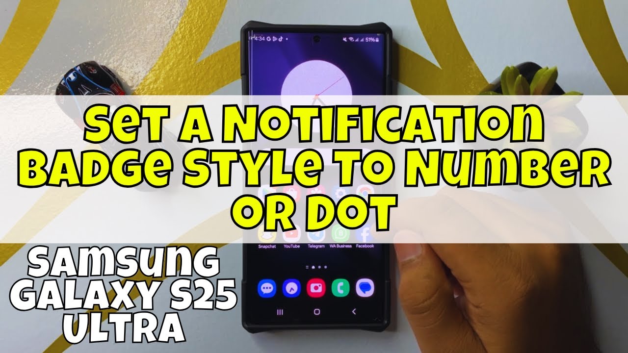 How to Set A Notification Badge Style To Number or Dot Samsung Galaxy ...