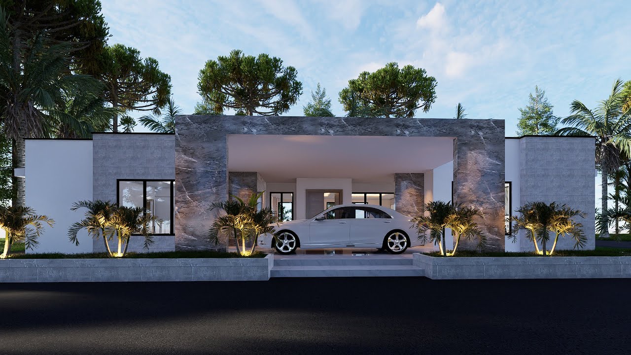 Luxury & Practical Modern House Design 4bedroom 22m x 15m - YouTube