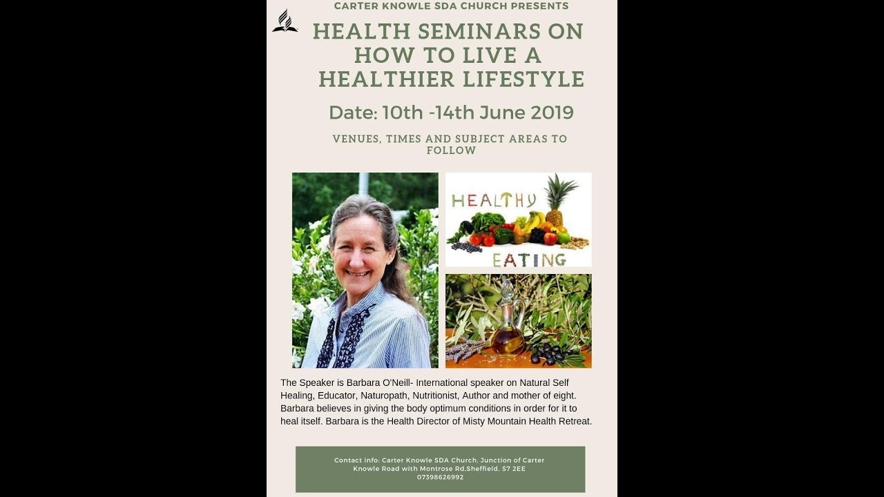 Health Seminars Barbara Oneill Promo 10 14 June 2019 Youtube