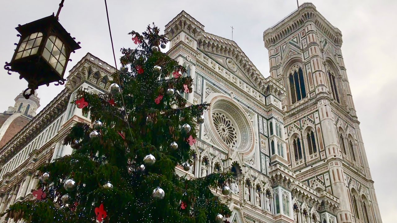 Christmas in Florence, Italy | Walking from Piazza San Lorenzo to Duomo ...
