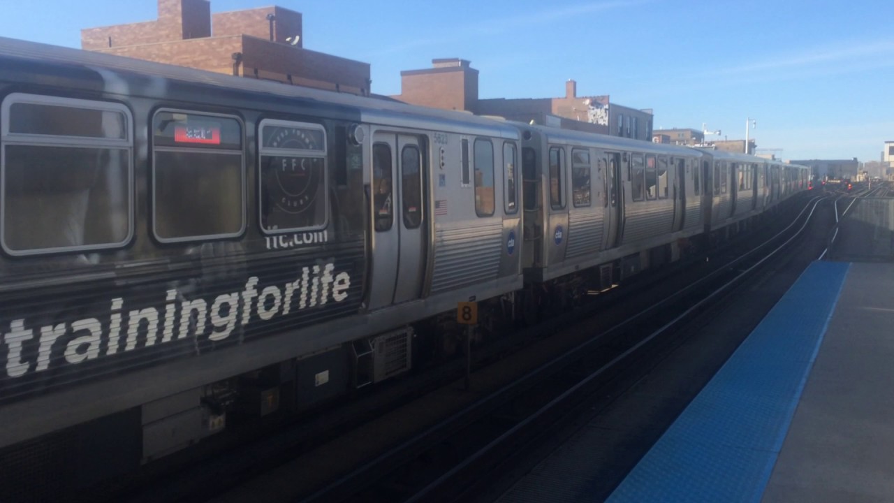 CTA 5000 Series Red Line Entering Belmont - YouTube