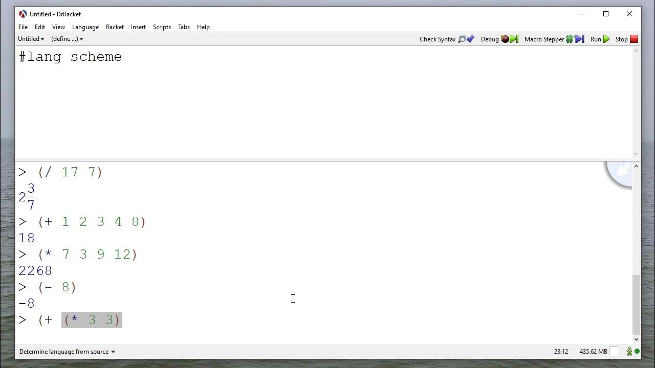 Scheme Programming - Prefix notation and simple arithmetic - YouTube