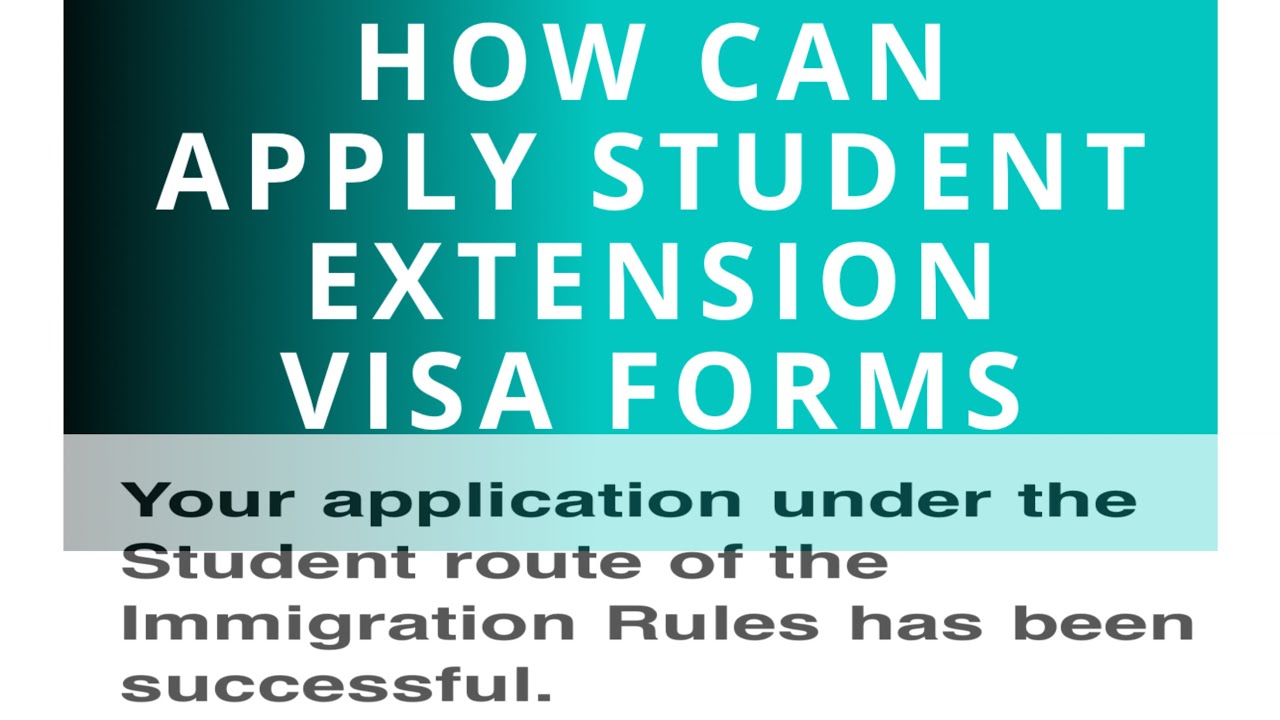 How Can apply Student Extension Visa Form IN UK 🇬🇧 - YouTube
