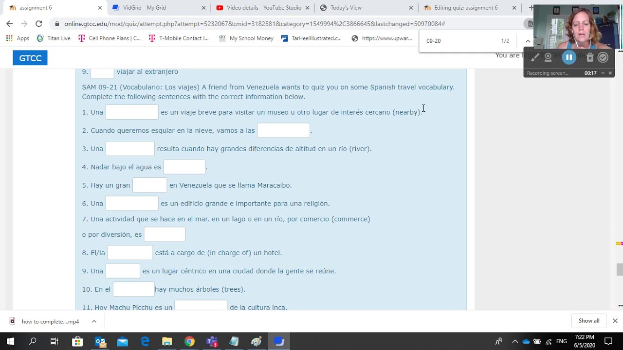 how to complete SAM 09 21 - YouTube
