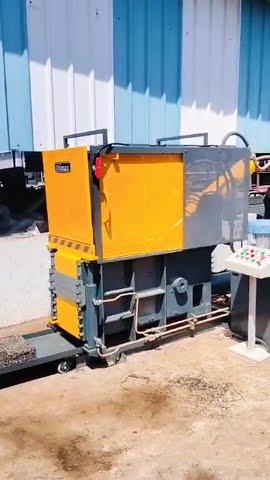 Scrap Baling Machine for turning swarf compaction - YouTube