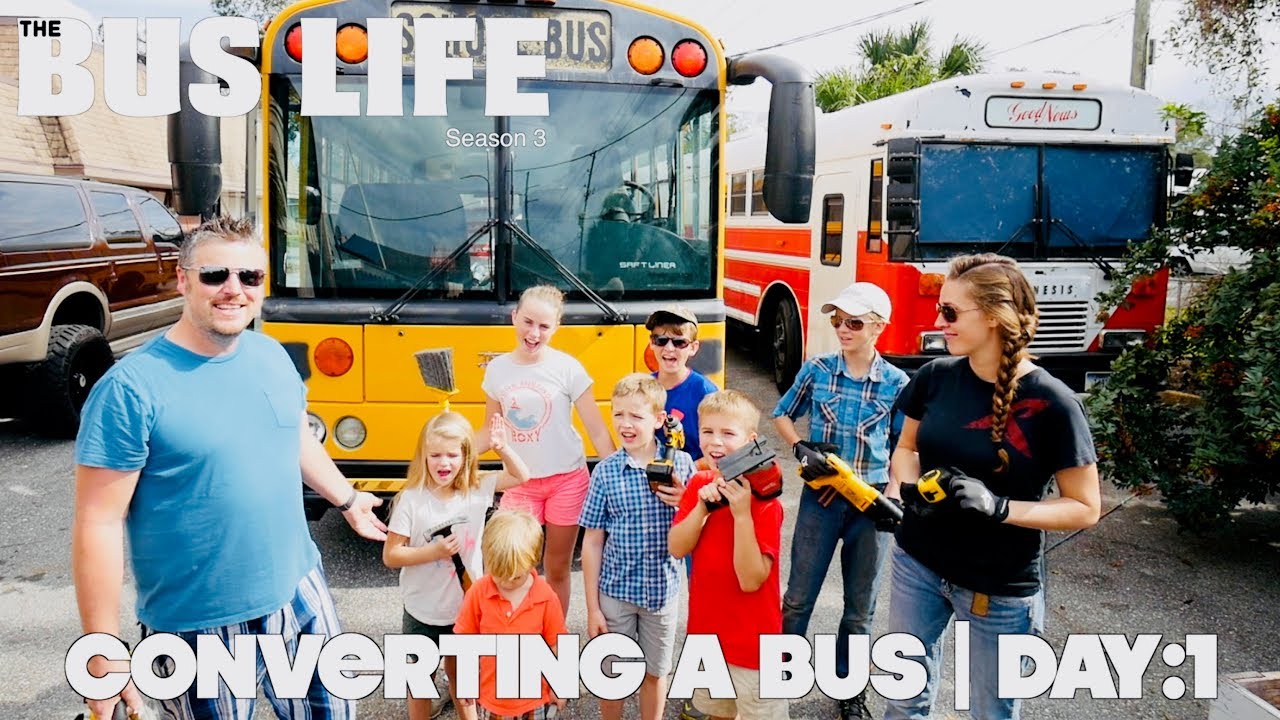 Converting a School Bus into an RV: The Beginning - YouTube