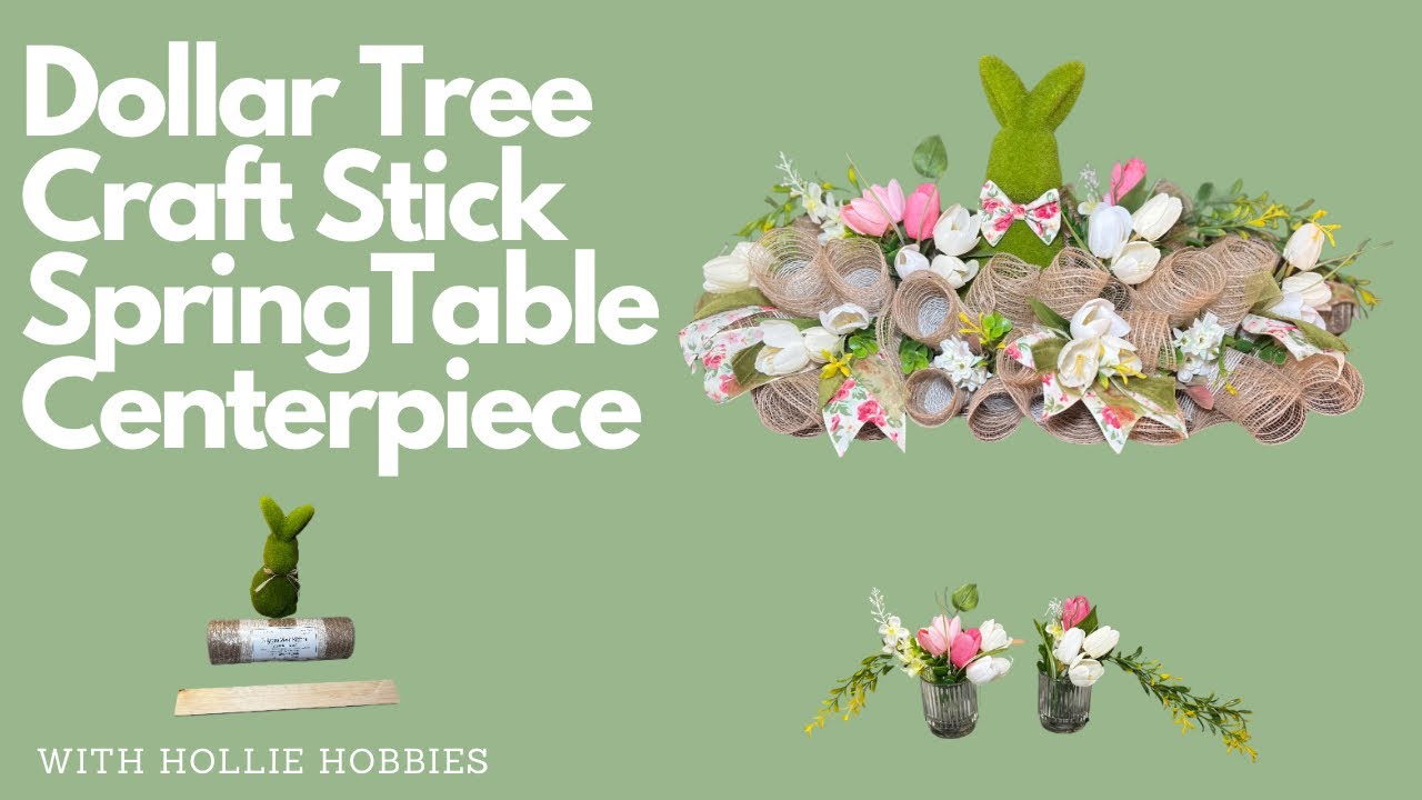 Dollar Tree Easter Decorations/ Easter Wreath with Mesh and Ribbon ...