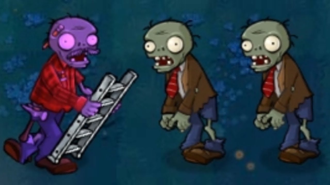 1 Ladder Zombie vs 2 Normal Zombies Fight // Plants vs Zombies - YouTube