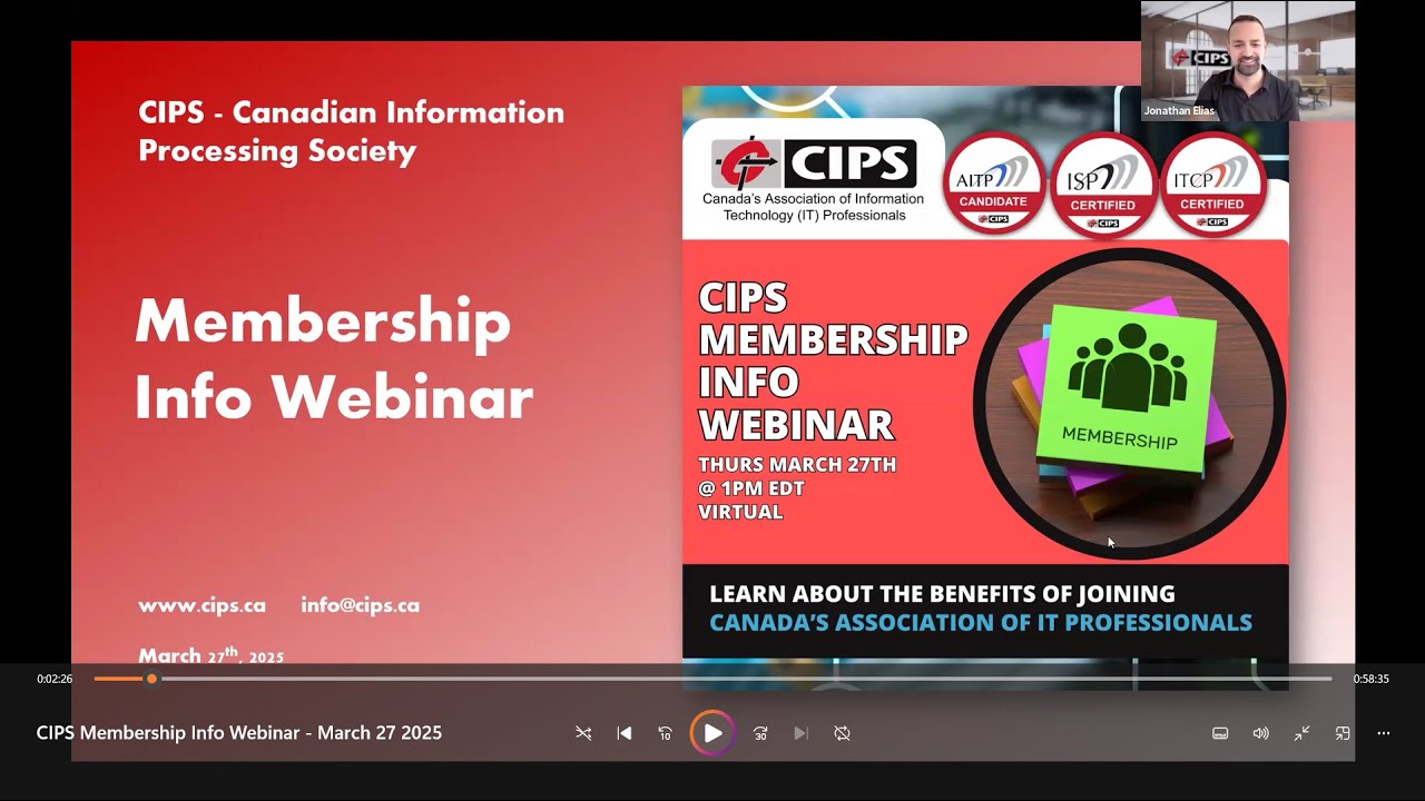 CIPS Webcast: CIPS Membership Benefits (March 2025) - YouTube